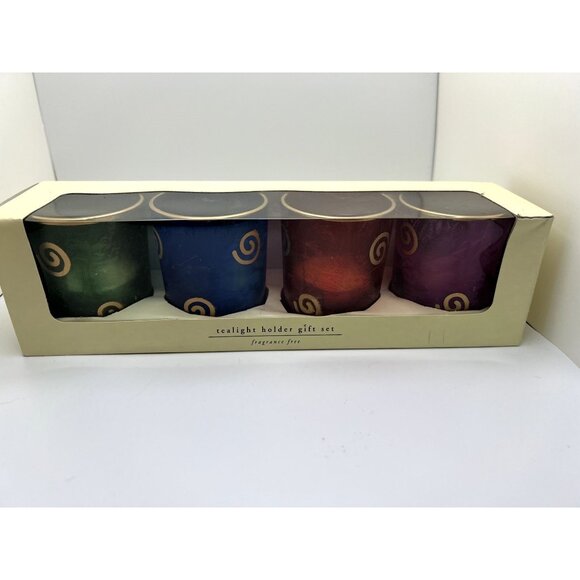 Pier 1 | Accents | Pier Imports 4 Tealight Holder Gift Set Swirls Gold ...